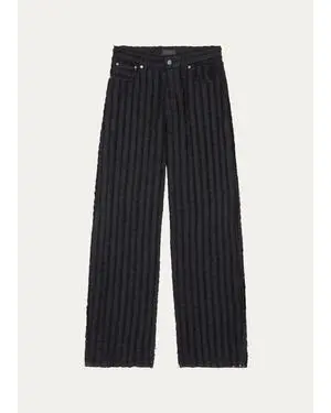 HAIKURE Bethany Striped Wide-leg Pants