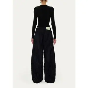 HAIKURE Bethany Striped Wide-leg Pants