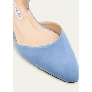 Manolo Blahnik Aspro Suede Slingback Pumps