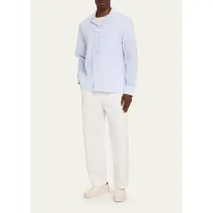 Officine Générale Cotton Wide-leg Drawstring Trousers