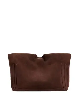 MAISON MARGIELA Box Bag Suede Leather Shoulder Bag - Brown