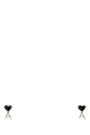 AMI Paris Mini -tone Metal Earrings For - Silver