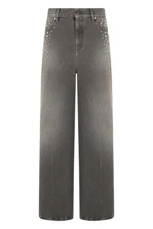 GOLDEN GOOSE Wide-leg Jeans With Studs