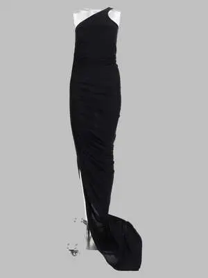 Rick Owens 100% Viscose Mini Dress Made In Italy - Black