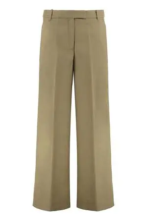 Calvin Klein Wide-leg Wool Gabardine Trousers