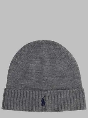 POLO RALPH LAUREN Knit Polo Beanie - Grey
