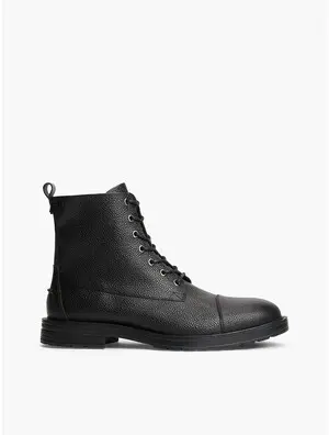Tommy Hilfiger Pebbled Leather Lace-up Boot
