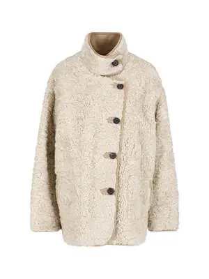 LOW CLASSIC Faux Fur Button-front Jacket