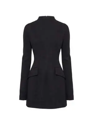 Sportmax Structured Mock-neck Long-sleeve Mini Dress