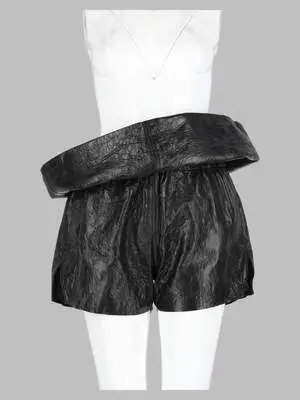 Rick Owens Lamb Leather Shorts
