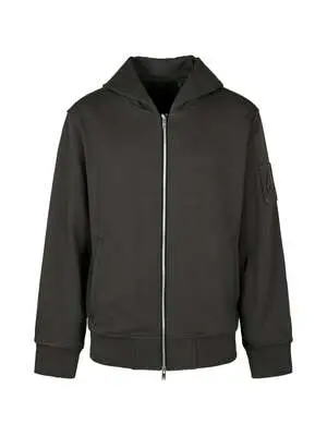 Moose Knuckles Cotton French Terry Zip-up Hoodie With Attached Hood - Grigio