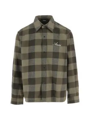 Amiri Classic Collar Logo Embroidered Cotton Shirt