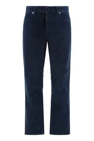 Stone Island Five-pocket Regular Straight Jeans In Ribbed Velvet
