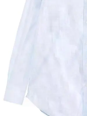 FINAMORE 1925 Micro-check Spread-collar Shirt