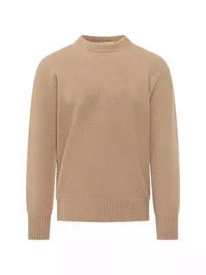 AMARANTO Distressed Crew-neck Sweater - Neutrals