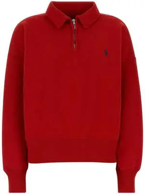 Ralph Lauren Half-zip Cotton-blend Sweatshirt - Red