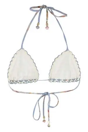 Zimmermann Triangle Crochet Bikini Top With Adjustable Cups