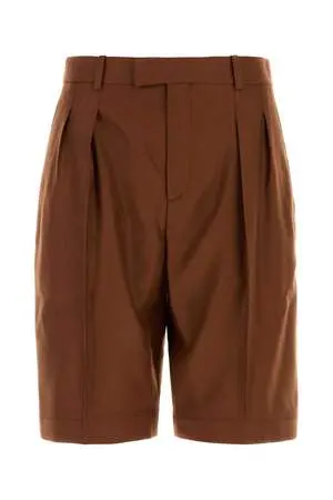 Saint Laurent Caramel Cashmere Bermuda Shorts