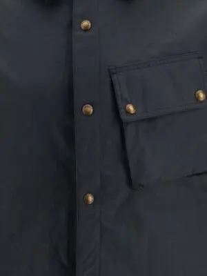 Belstaff Waxed Cotton Shirt Jacket With Velvet Collar