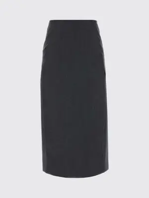 JIL SANDER High-waisted Wool Midi Pencil Skirt With Slit