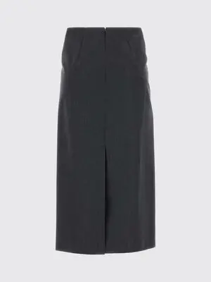 JIL SANDER High-waisted Wool Midi Pencil Skirt With Slit