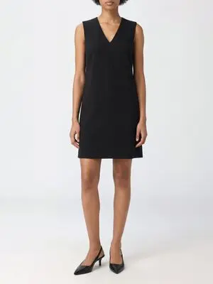 Calvin Klein A-line Crêpe Mini Dress With V-neck And Off-the-shoulder Design