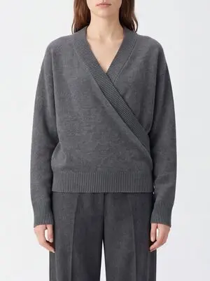 ARMARIUM V-neck Jumper In A Wool And Cashmere Blend - Grey