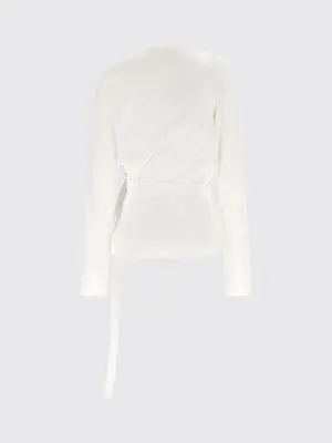 ARMARIUM V-neck Cotton Wrap Shirt With Tie Fastening