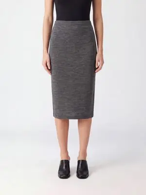 Junya Watanabe High-waisted Wool Knit Midi Pencil Skirt