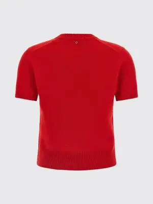 FERRAGAMO Short-sleeved Crewneck Jumper In Pure Cashmere