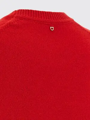 FERRAGAMO Short-sleeved Crewneck Jumper In Pure Cashmere