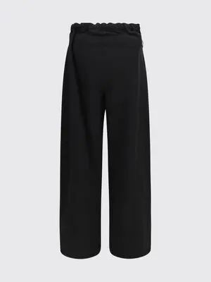 MAGLIANO High-waisted Wide Leg Cotton Trousers With Adjustable Belt