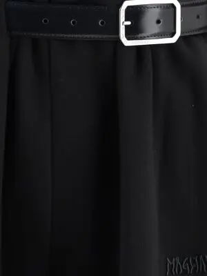 MAGLIANO High-waisted Wide Leg Cotton Trousers With Adjustable Belt