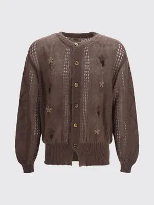 MAGLIANO Embroidered Mohair And Wool Blend Cardigan With Button Closure