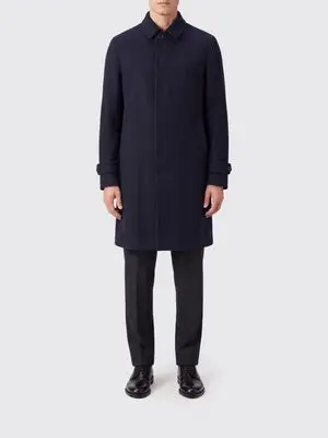 LARDINI Single-breasted Knee-length Coat In Wool And Cashmere With Strap Cuffs