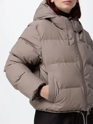 Rains Short Waterproof Quilted Jacket In Recycled Technical Fabric