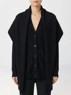 Blumarine Asymmetrical Virgin Wool Cardigan With Shawl Collar