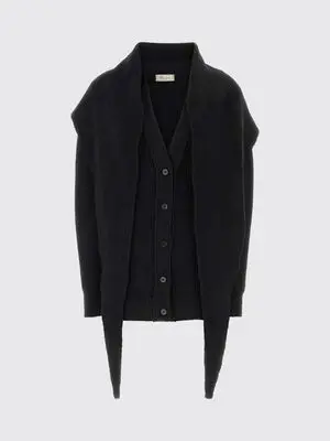 Blumarine Asymmetrical Virgin Wool Cardigan With Shawl Collar