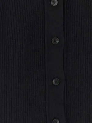 Blumarine Asymmetrical Virgin Wool Cardigan With Shawl Collar