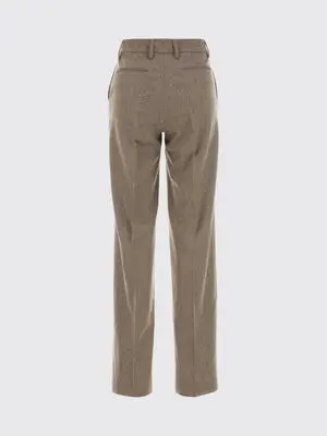 PT TORINO High-waisted Straight Trousers In Virgin Wool And Cashmere With Darts
