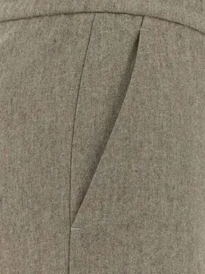 PT TORINO Straight Leg Knit Trousers In Wool And Cashmere With High Drawstring Waist