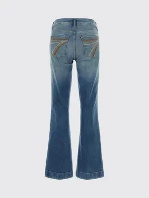 7 For All Mankind Dojo High-waisted Flared Jeans In Stretch Cotton Denim