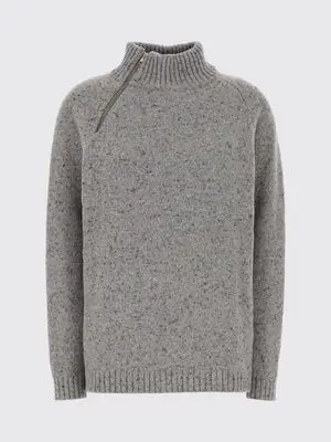 Gimaguas Half-zip Turtleneck Jumper In Recycled Wool Blend With Dropped Shoulders
