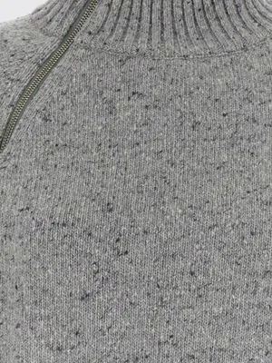 Gimaguas Half-zip Turtleneck Jumper In Recycled Wool Blend With Dropped Shoulders