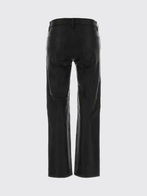 FRAME The Cigarette Mid-rise Slim Fit Trousers In Lambskin Leather