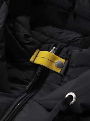 PARAJUMPERS Long Quilted Hooded Nylon Down Jacket With Drawstring