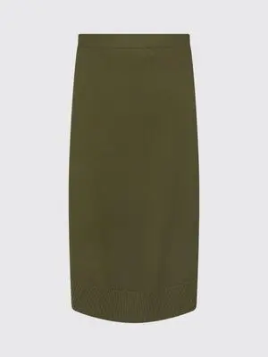 Victoria Beckham High-waisted Midi Knit Skirt In Wool Blend - Green