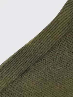 Victoria Beckham High-waisted Midi Knit Skirt In Wool Blend - Green