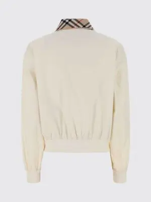 Burberry Cotton Bomber Jacket With Check Pattern Collar And Ekd Logo