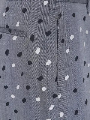 Paul Smith Slim Fit Polka Dot Wool Tailored Trousers